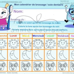 Calendrier de brossage/soie dentaire (version numérique) – Les éditions ...